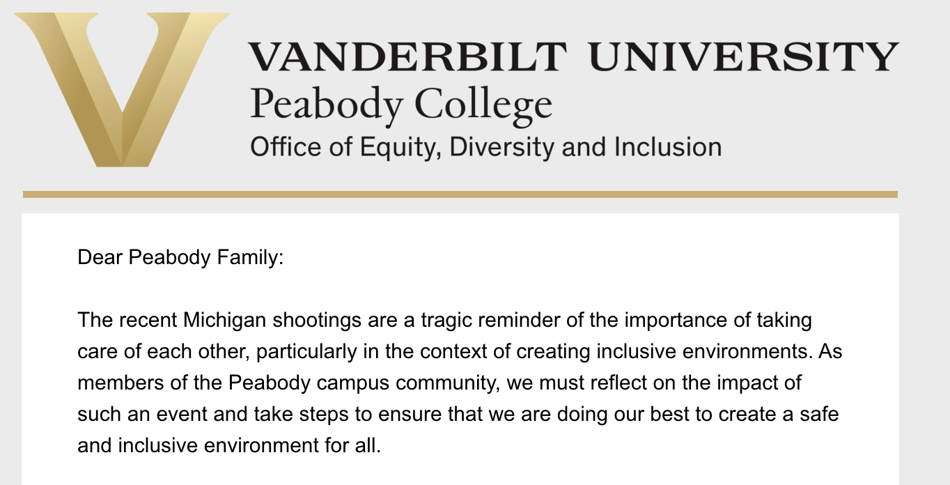 About that Vanderbilt post-shooting email: ChatGPT feigns sympathy ...